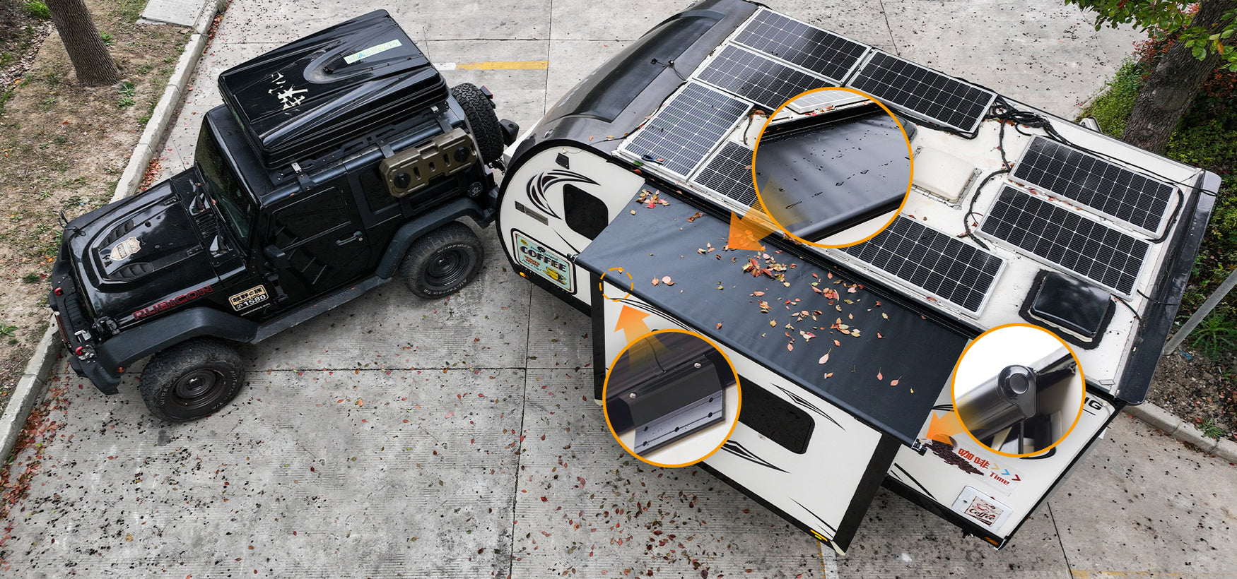 AWNLUX Metal RV Slide Topper Awning - 100% Full Cover RV Slide Topper ...