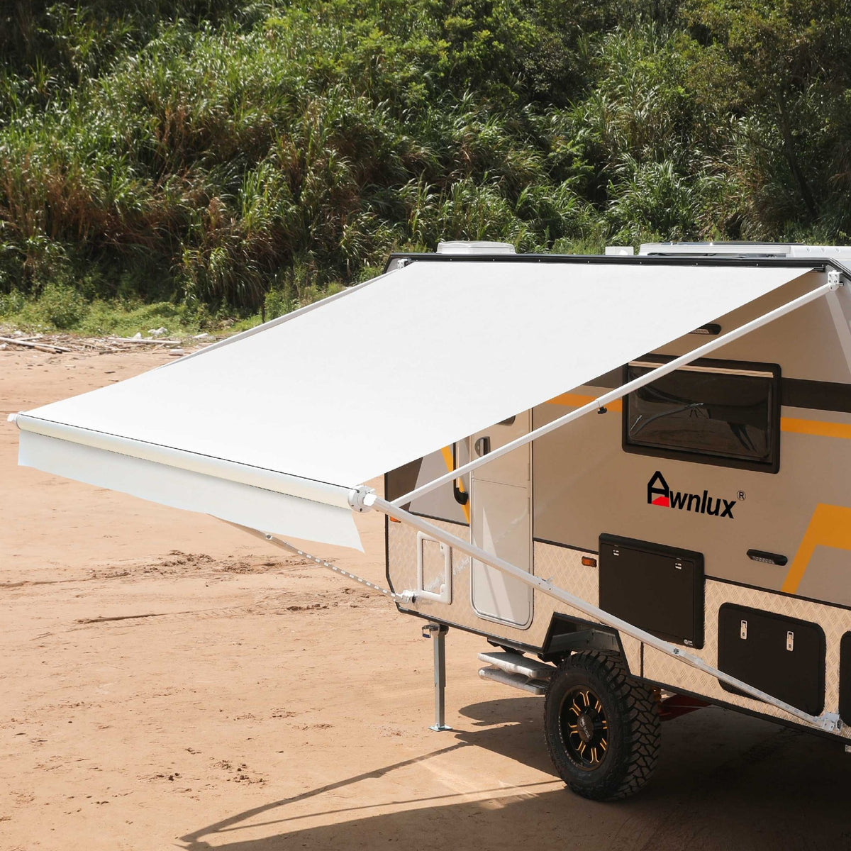 AWNLUX Electric RV Patio Awning - Motorized RV Awning-14 Size & 8 ...