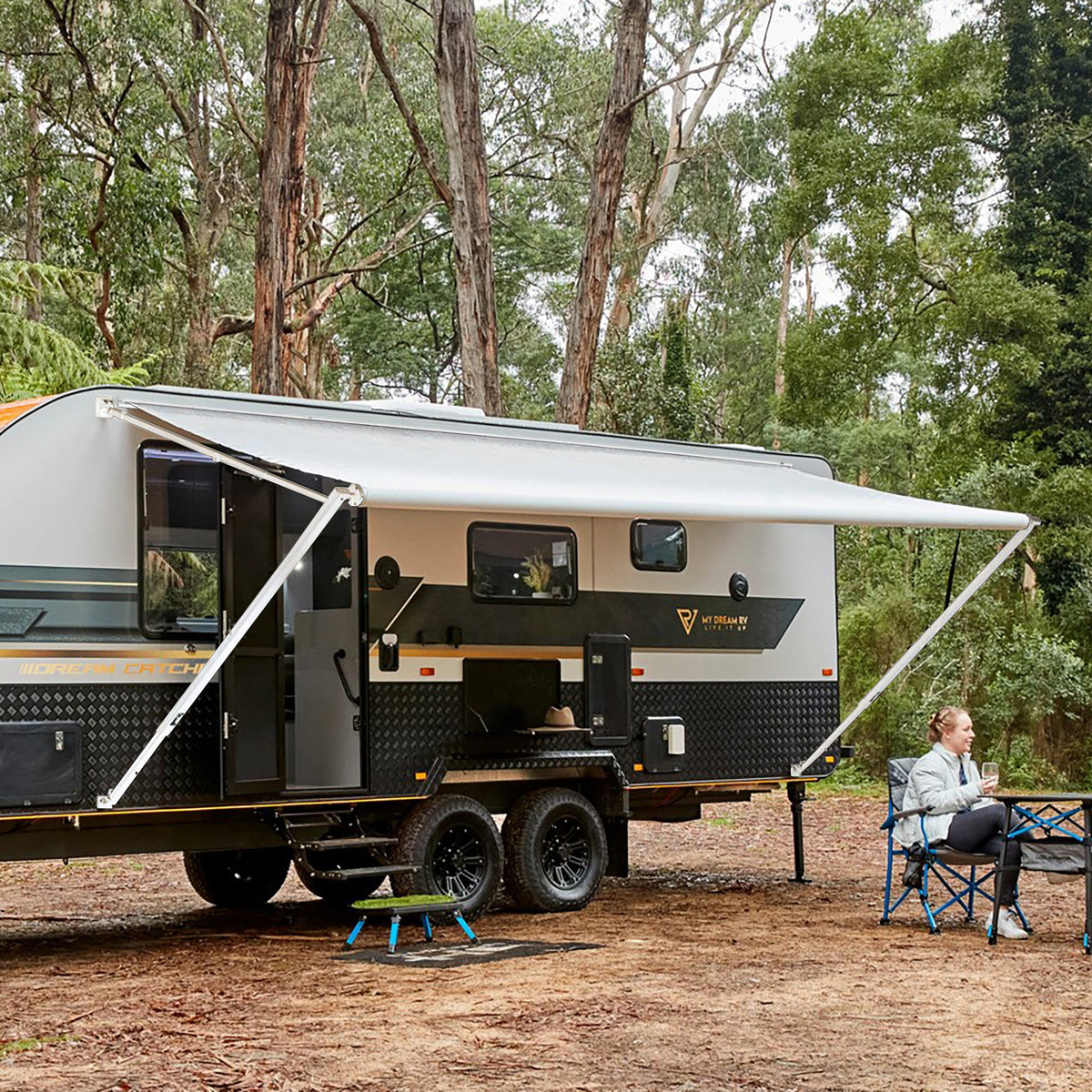 AWNLUX RV Manual Awning - Retractable RV Awnings - 14 Size & 8 Color ...