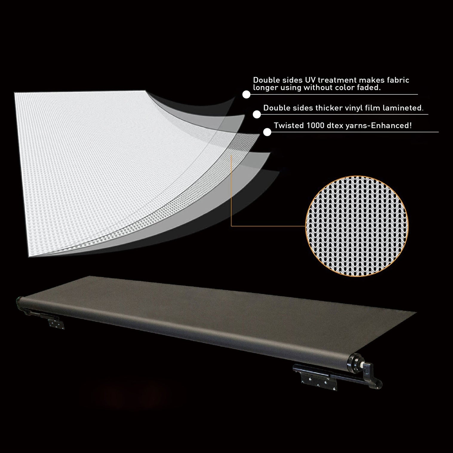 AWNLUX RV Slide Topper Awning - RV Slide Topper - 22 Size & 2 Color ...